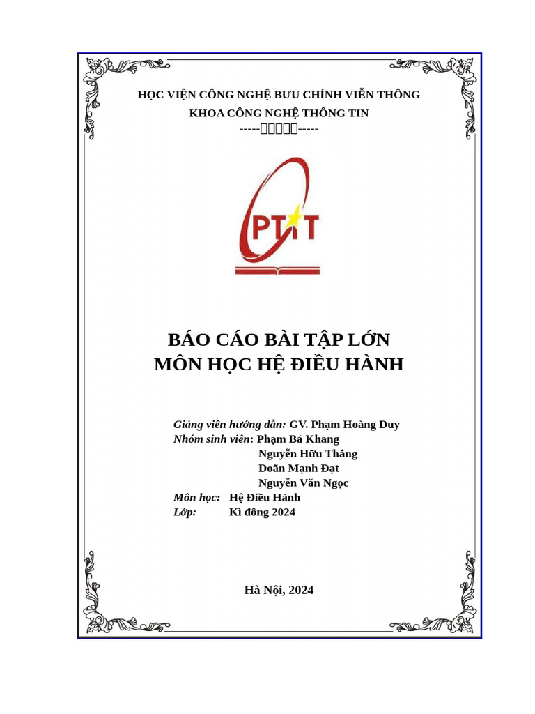 Báo Cáo BTL - HDH - Final | PDF