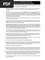 Exam Rules and Regulations | PDF