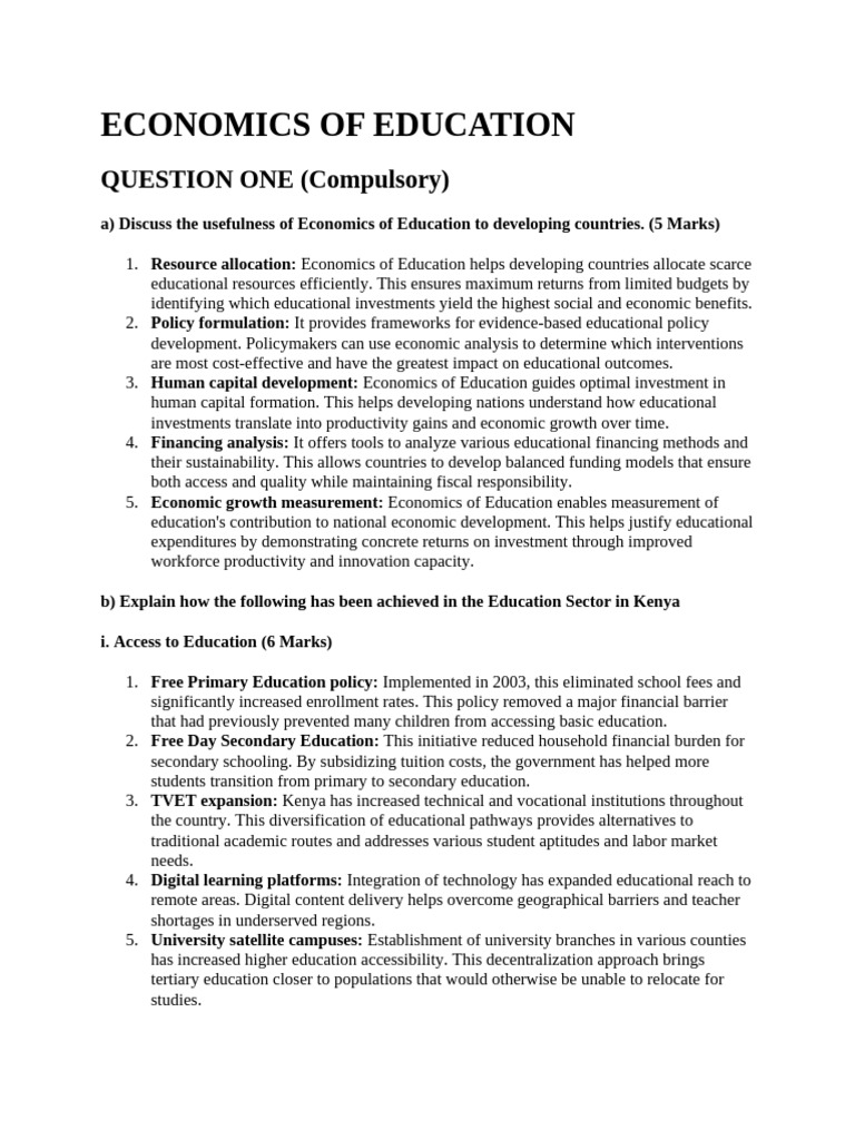 ECONOMICS OF EDUCATION pp5 | PDF | Economics | Poverty