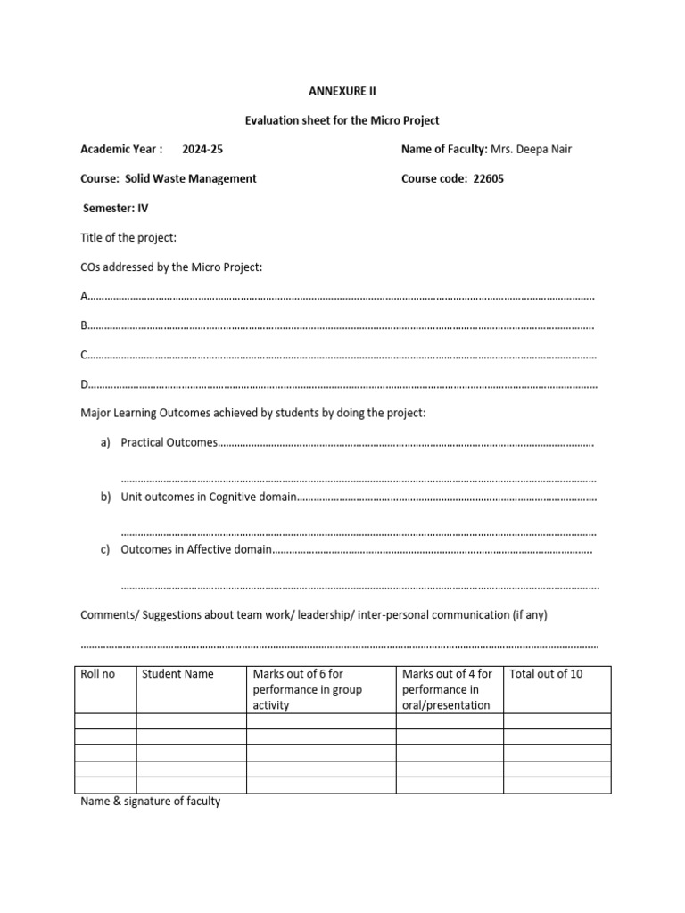 Annexure -II SWM | PDF