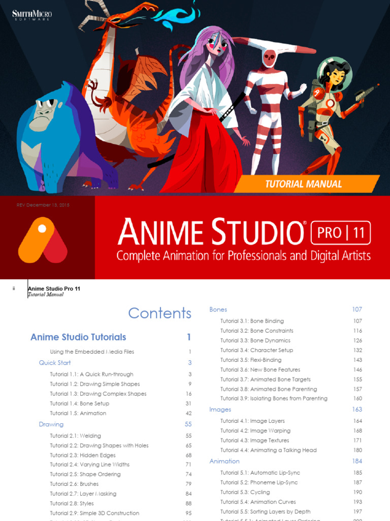 Anime Studio Pro 11 Tutorial Manual | PDF | Computer File | Computing