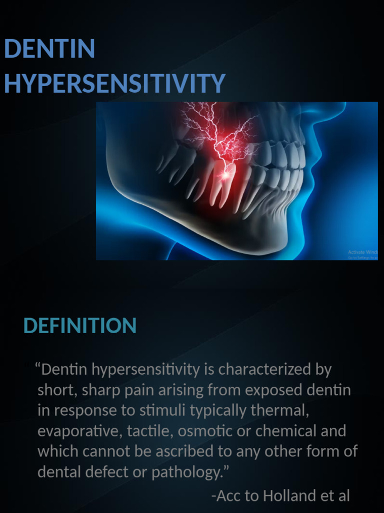 Understanding Dentin Hypersensitivity | PDF | Dental Anatomy | Tooth
