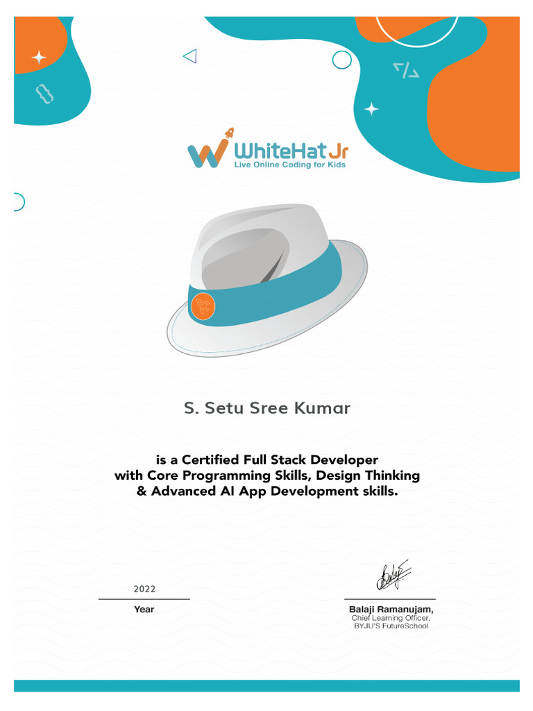 Full Stack Developer Certificate | PDF