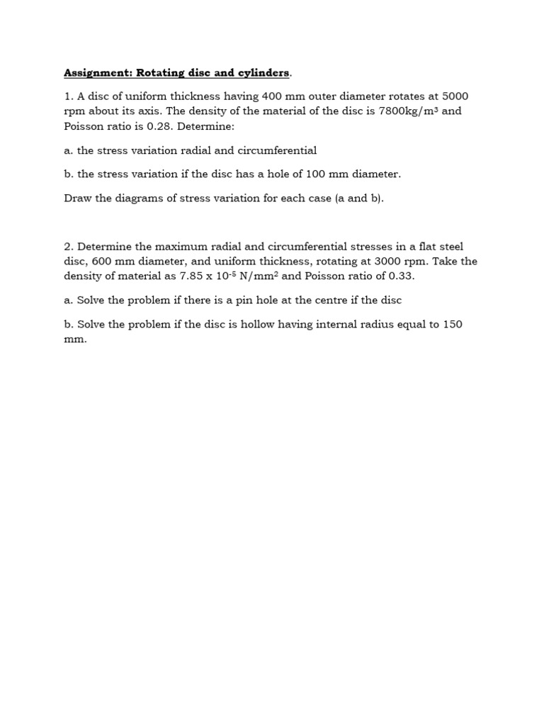 Rotating Discs and Cylinders | PDF