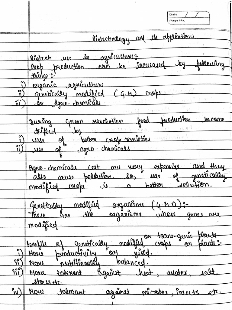 Ch-10 Biotechnology and Its Applications | PDF