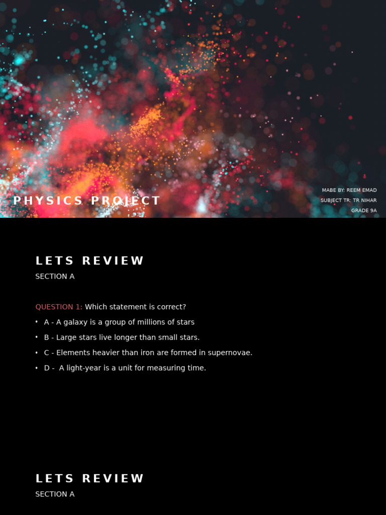 Reem Physics Project Ch22 | PDF | Redshift | Galaxy