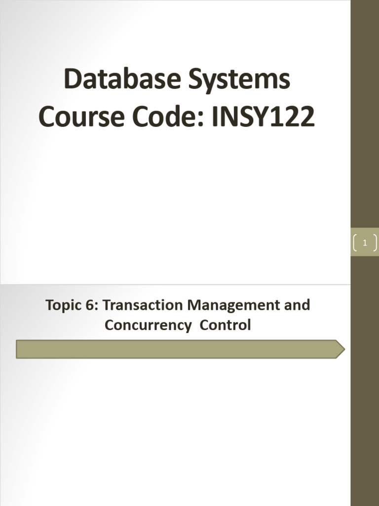 Transaction Management And Concurrency Control Pdf Database