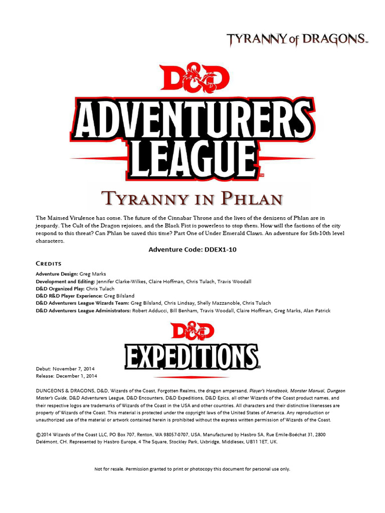 Phlan 1 | PDF