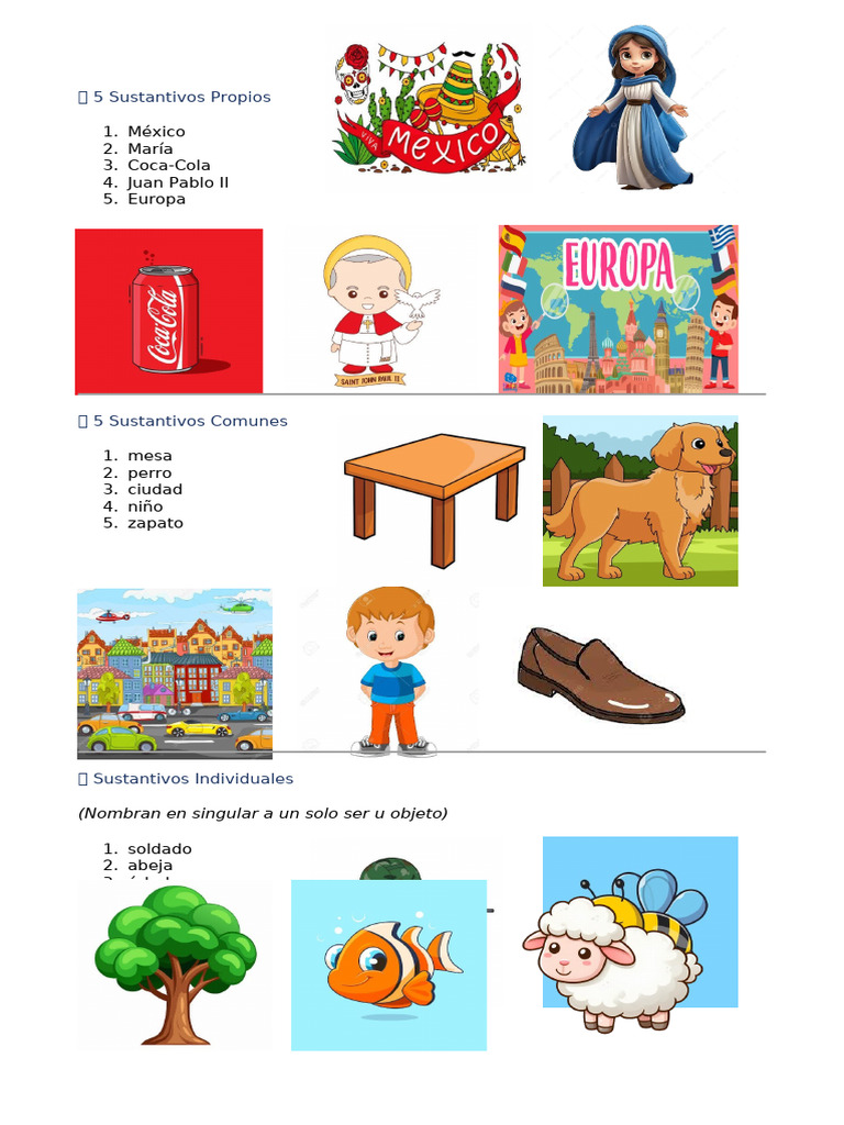 5 Sustantivos Propios | PDF