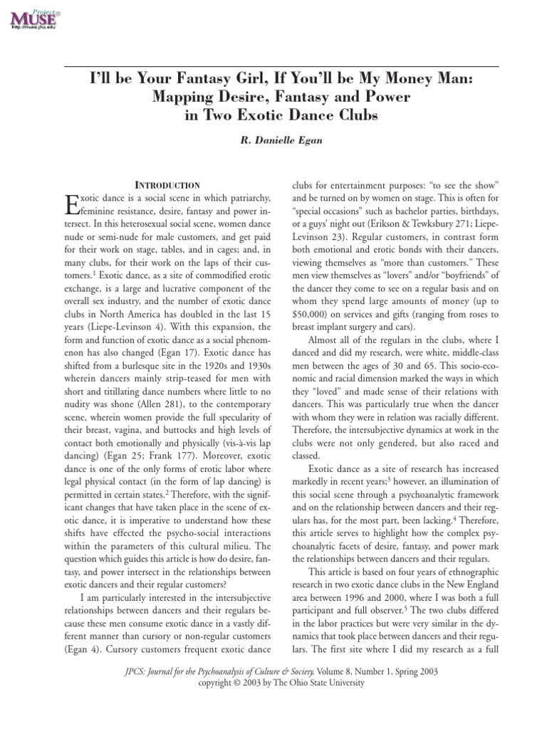 Desire and Power in Exotic Dance Clubs | PDF | Jacques Lacan