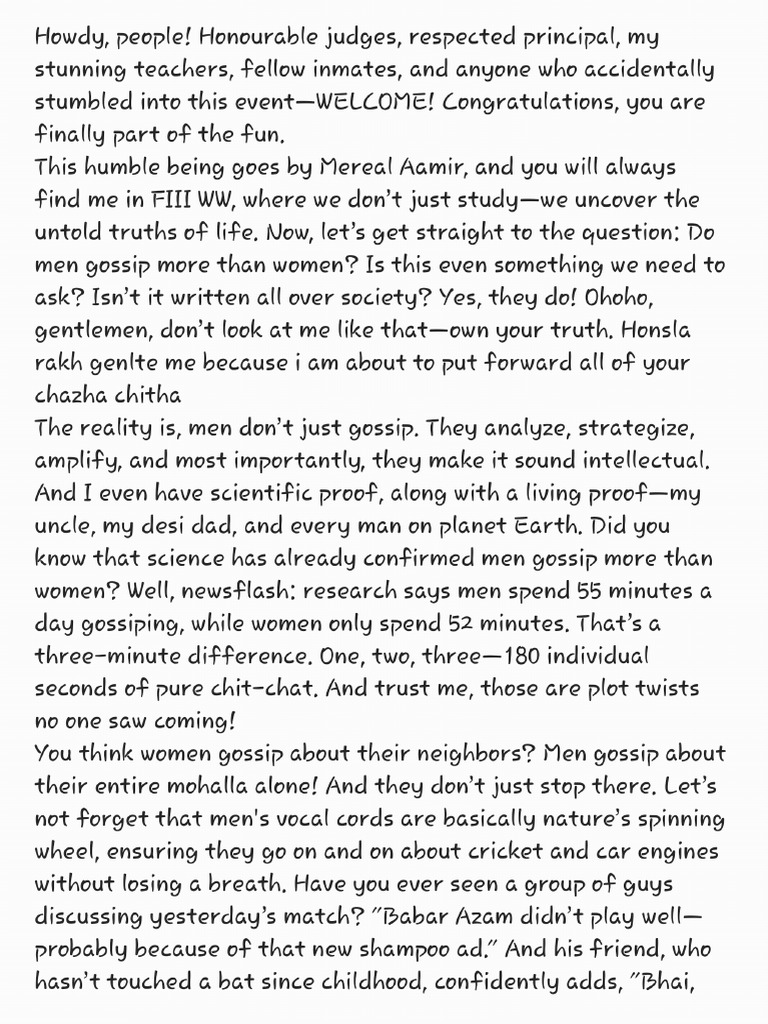 Do Men Gossip More Than Women - 250513 - 202501 | PDF