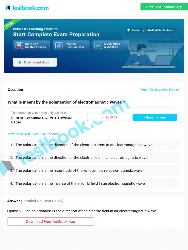 What Is Meant by The Polarisation of Electromagnet 602f6b60947bc0bdb67f1cbc | PDF