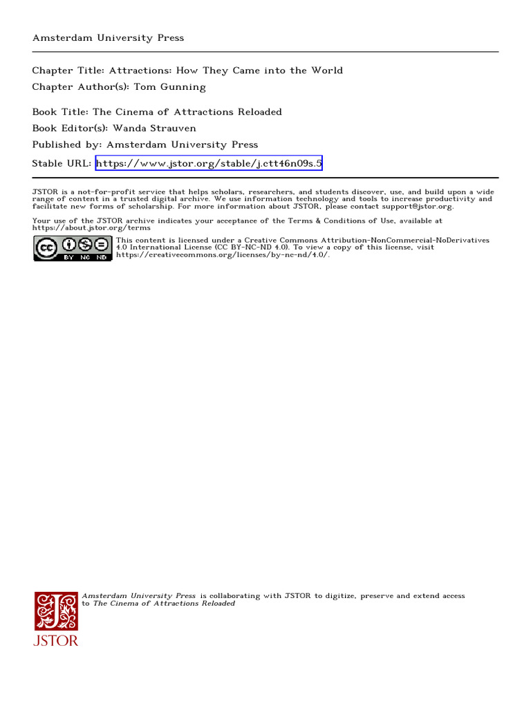 Gunning Tom The Cinema of Attractions | PDF