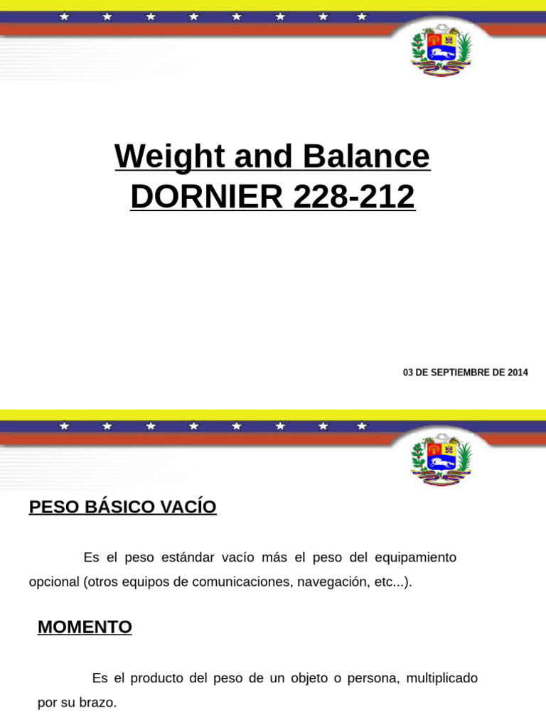 Tema 9 Peso y Balance | PDF | Avión | Centro de masa