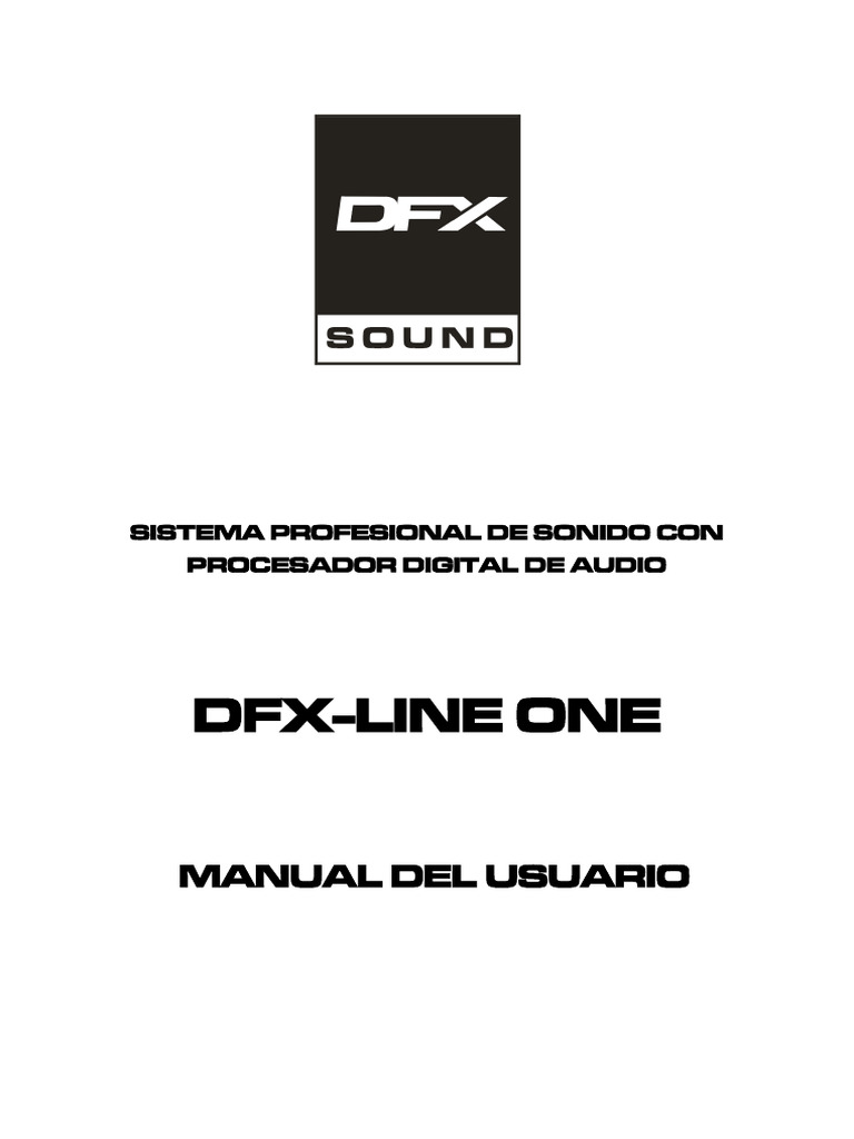 Manual DFX-Line One | PDF | Altoparlante | Software