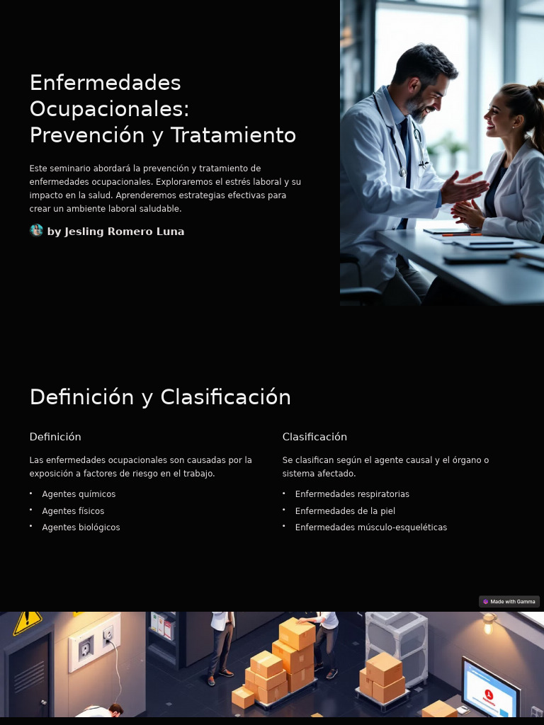 Jeslin UnicqmEnfermedades Ocupacionales Prezvencion y Tratamiento | PDF