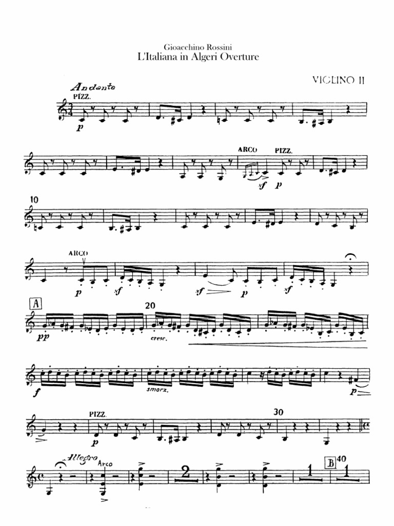 Rossini 2nd Violin | PDF