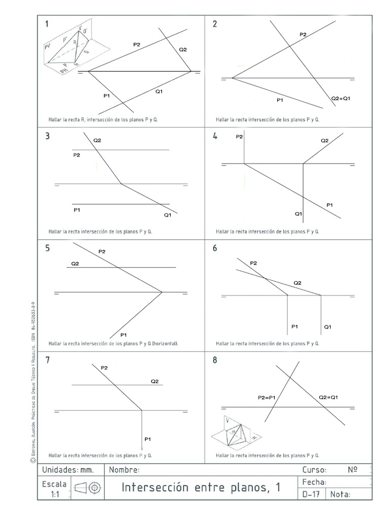 INTERSECCIONES ENTRE PLANOS 1 | PDF