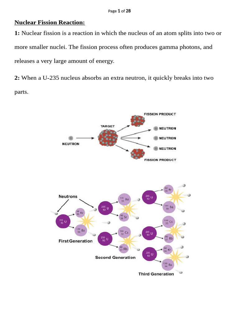 Nuclear Fission Reaction | PDF | Nuclear Fission | Nuclear Reactor
