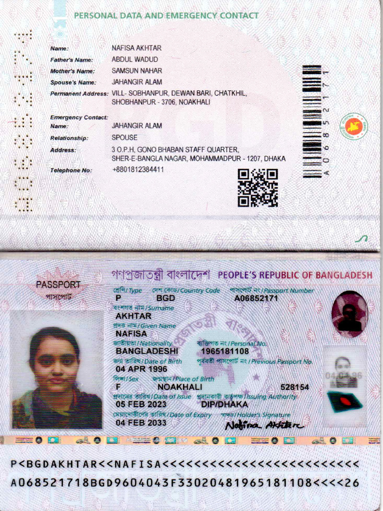 Nafisa Passport | PDF