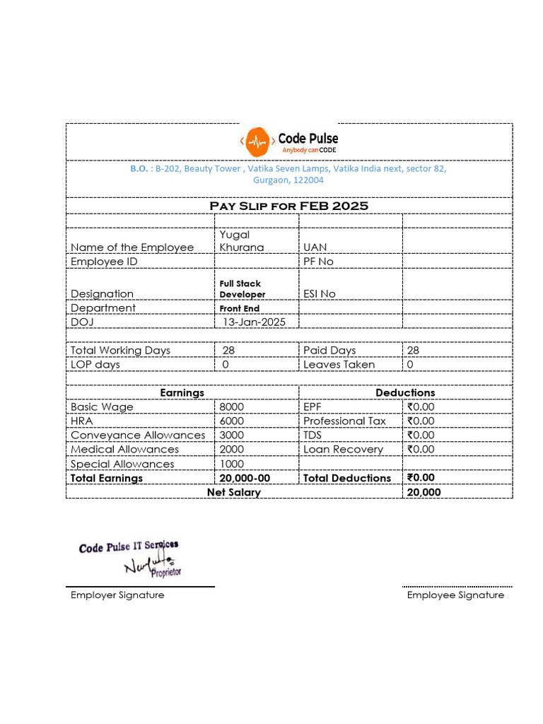 Payslip February | PDF