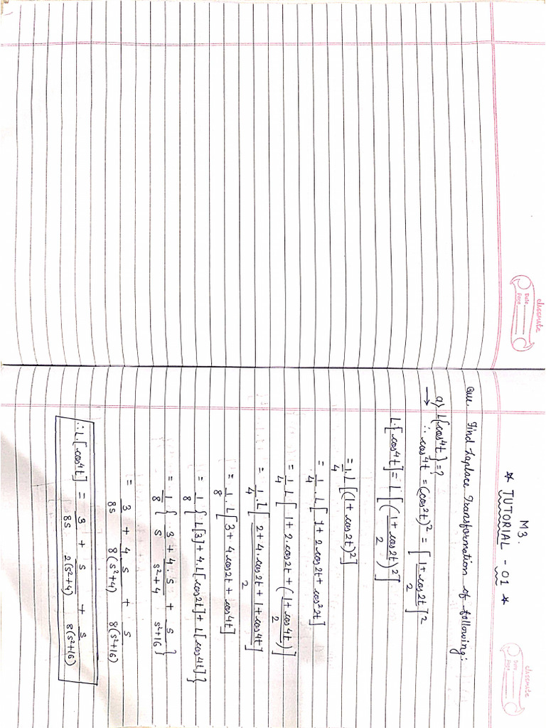 Maths 3 Tutorial 1 | PDF