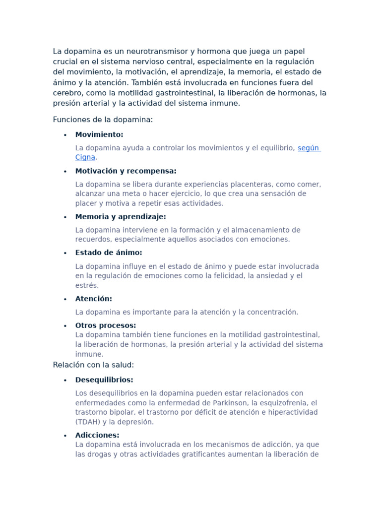 Dopamina | PDF