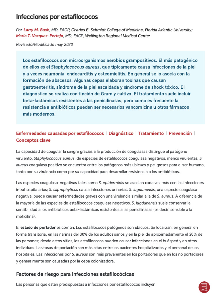 Manual MSD Document | PDF | Staphylococcus Aureus | Staphylococcus ...