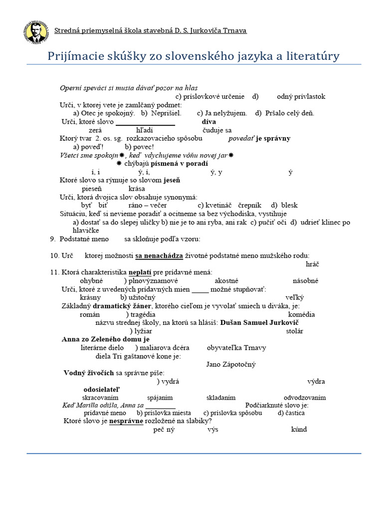 Cvicny Test SJL | PDF