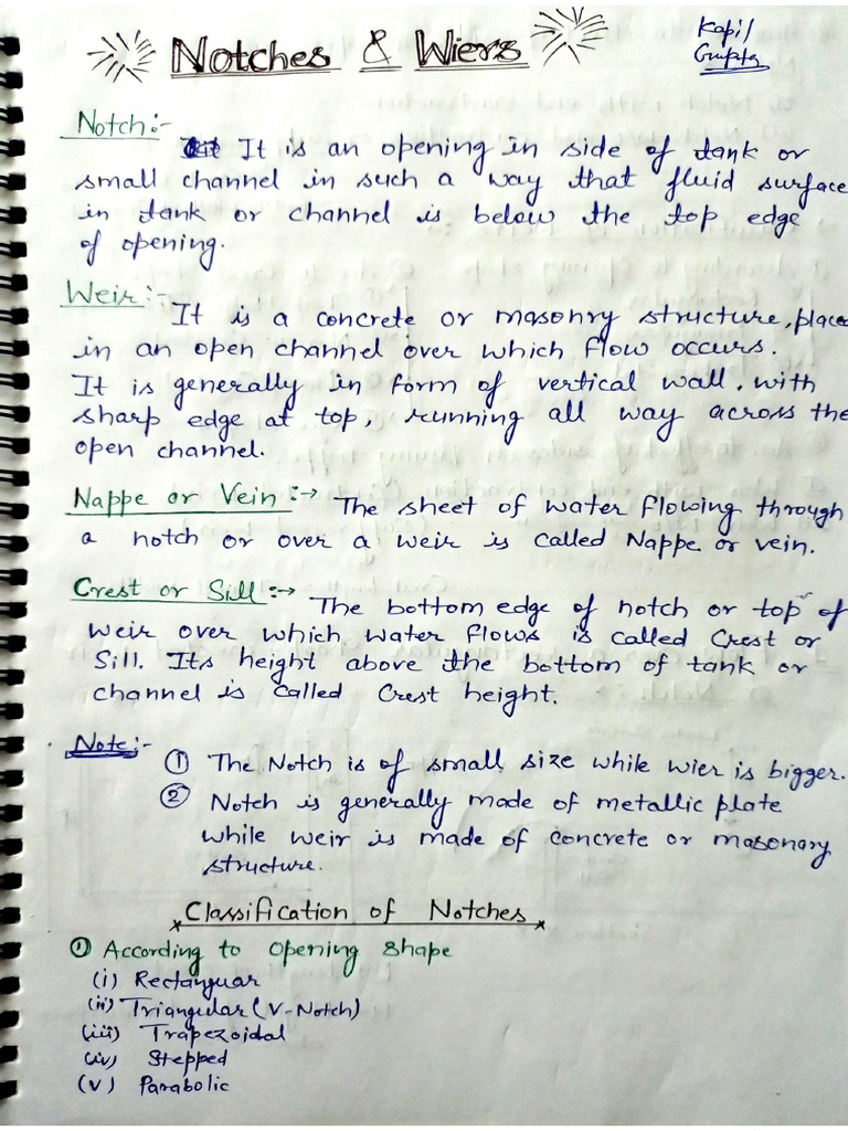 Notches & Weirs | PDF