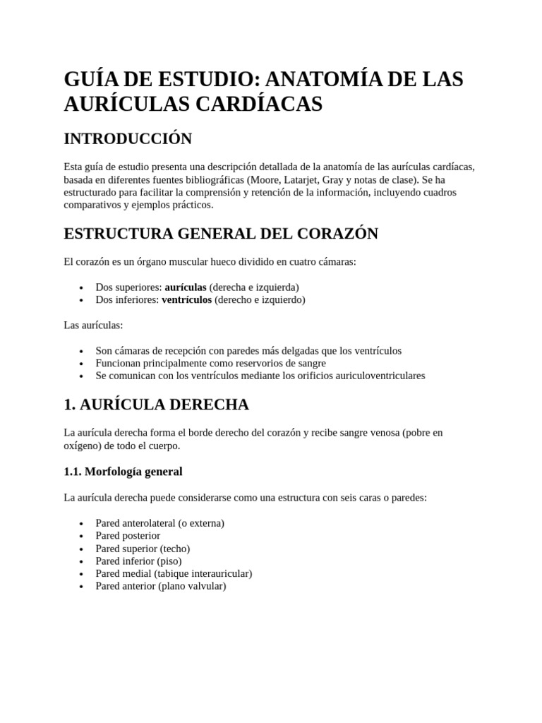 2 GUIA AURICULAS MIX | PDF | Corazón | Vena