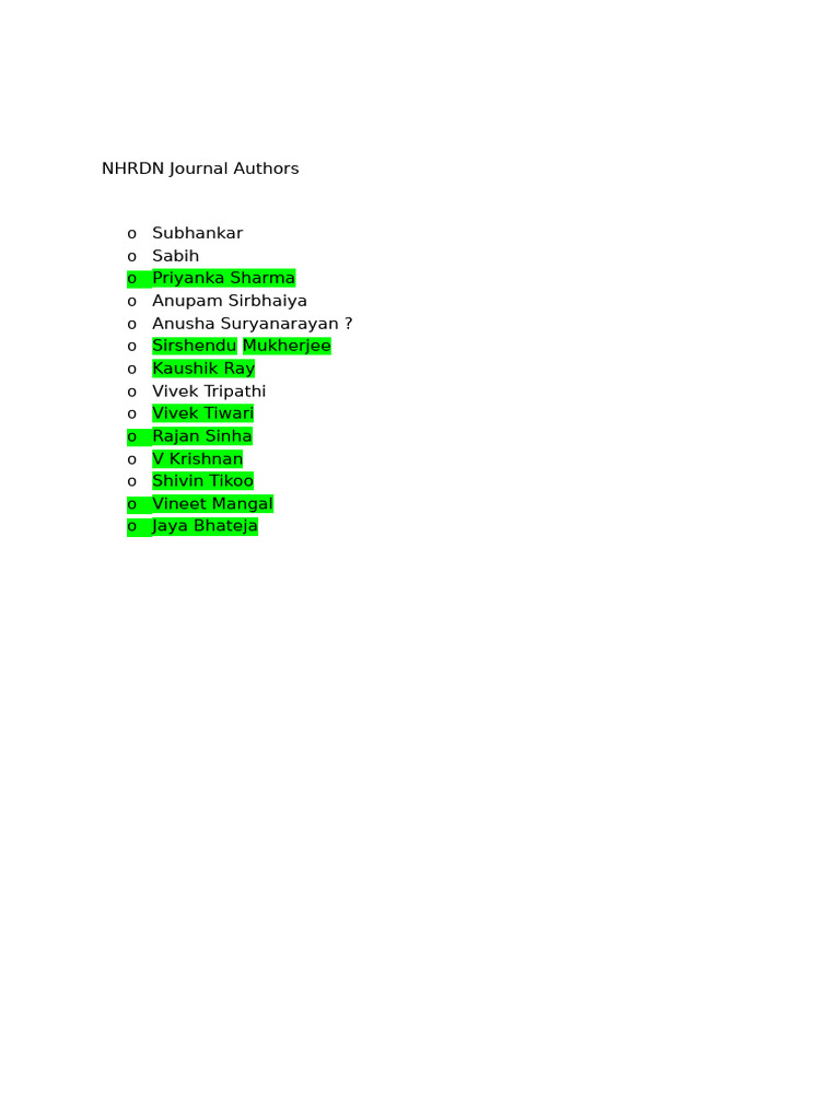 NHRDN Journal Authors | PDF