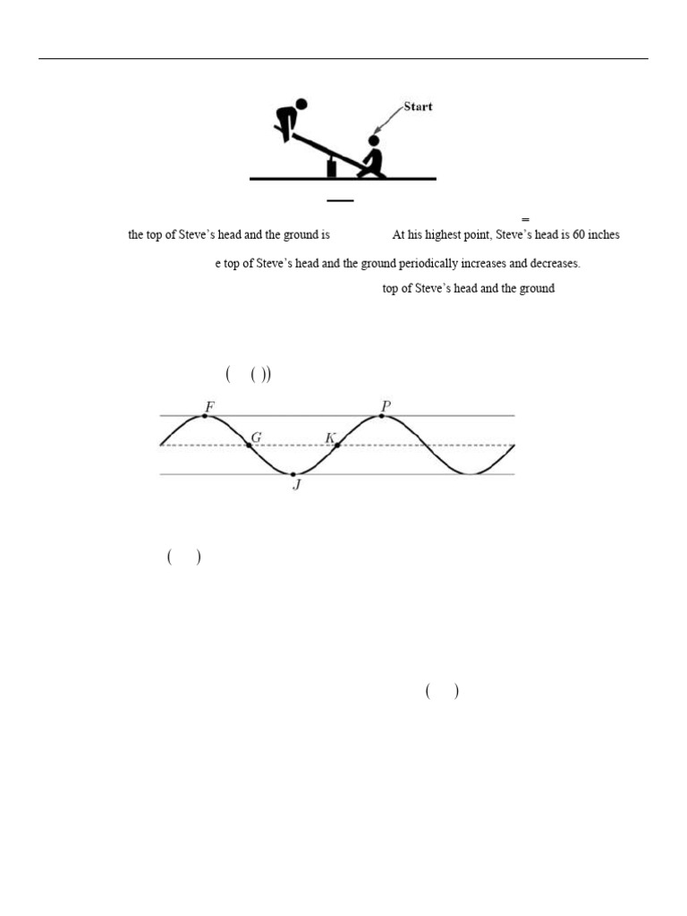 AP Precalculus Worksheets 3.1B Periodic Phenomena | PDF