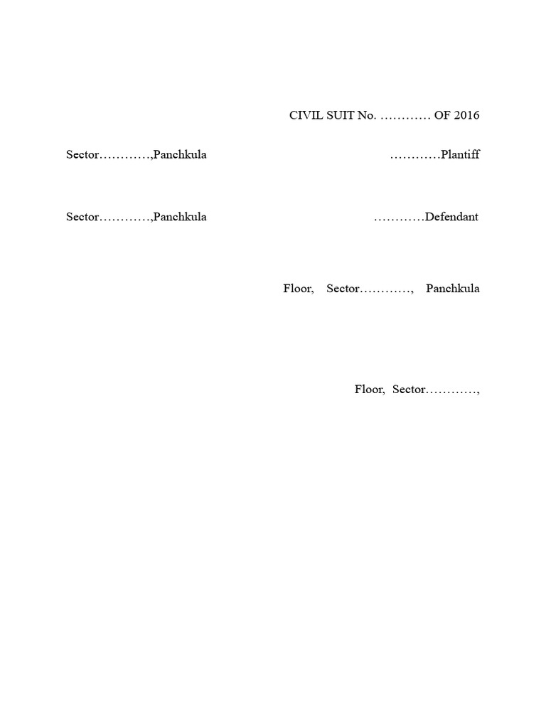 Suit For The Decree of Permanent Injunction | PDF | Lawsuit | Affidavit