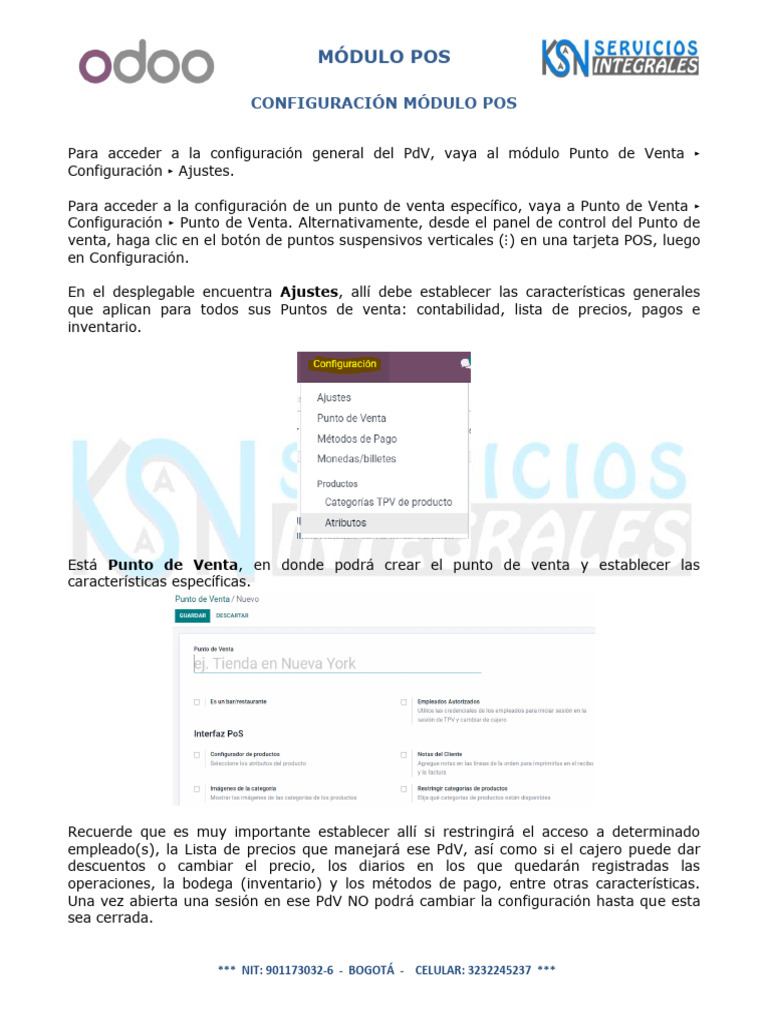 Guía Básica Módulo Pos - Odoo | PDF | Ventana (informática) | Botón ...
