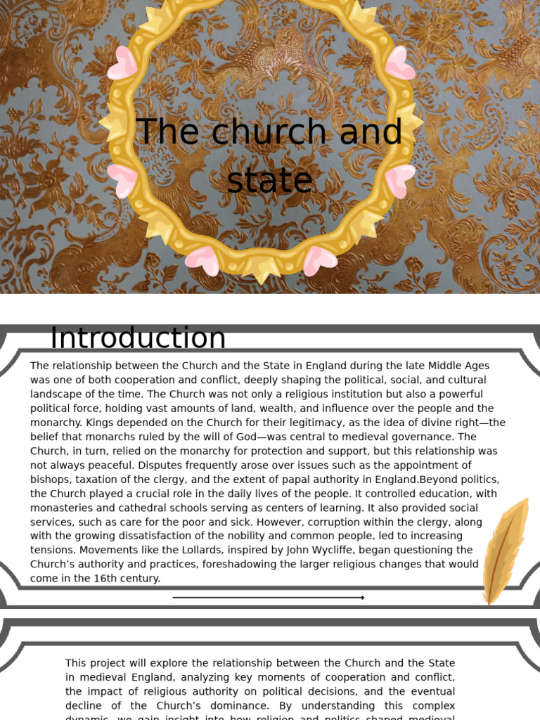 Church-State Relations in Medieval England | PDF | Kingdom Of England ...