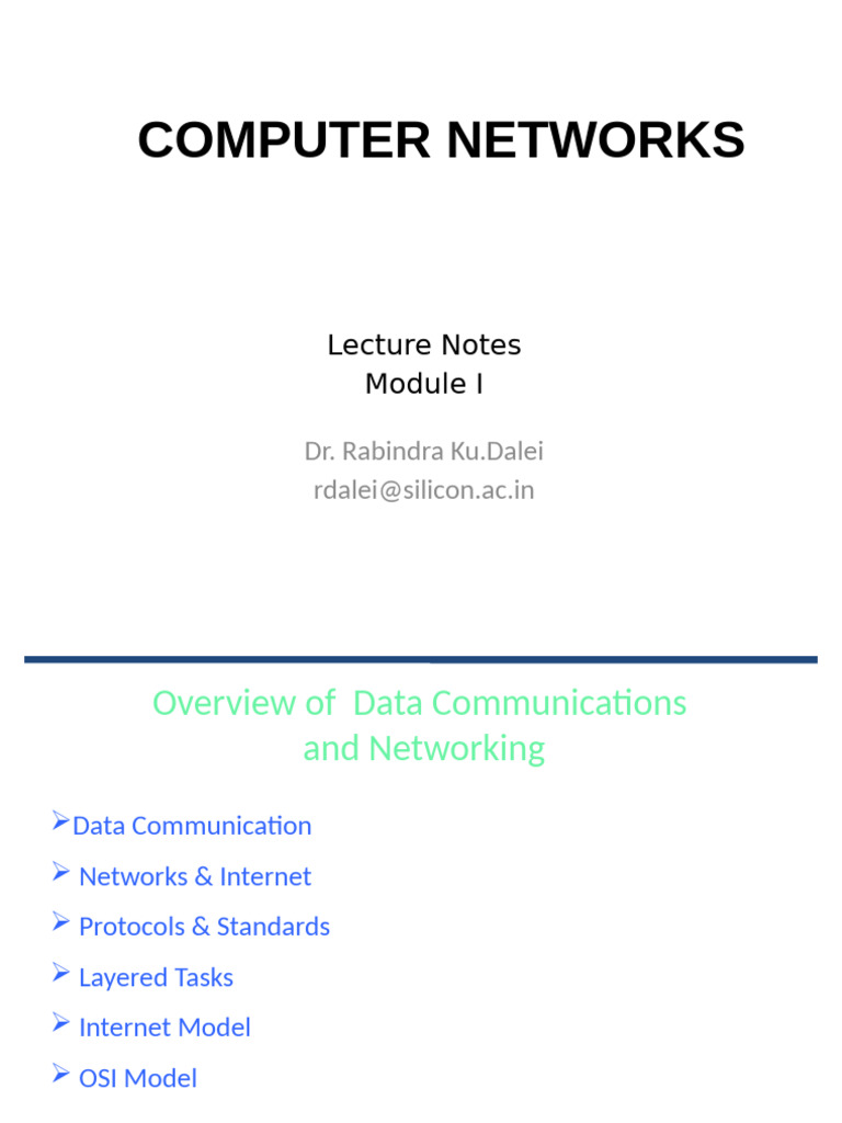 Dms 66eba84201acacomputer Networks 1 | PDF | Internet Protocol Suite | Osi Model