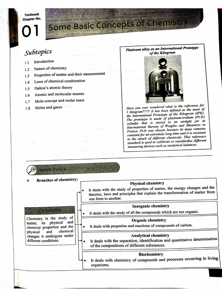 Chem 11th Mht-Cet Chap 1 Some Basic Concepts of Chem | PDF