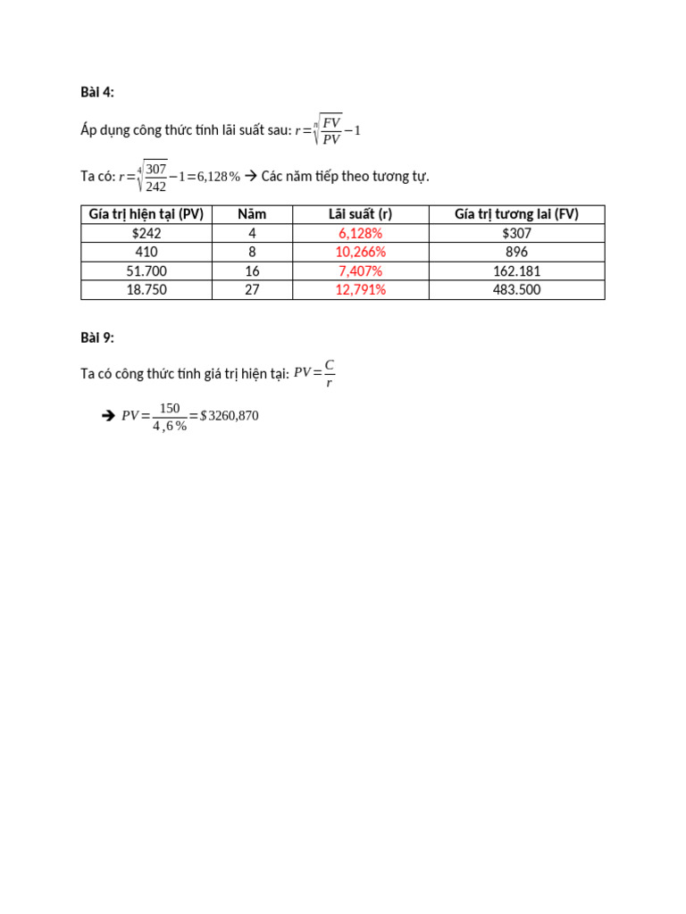 Bài 4+9 Chương 4 | PDF