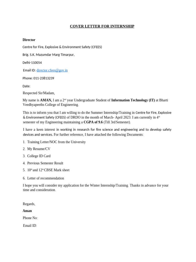 CFEES CoverLetter | PDF