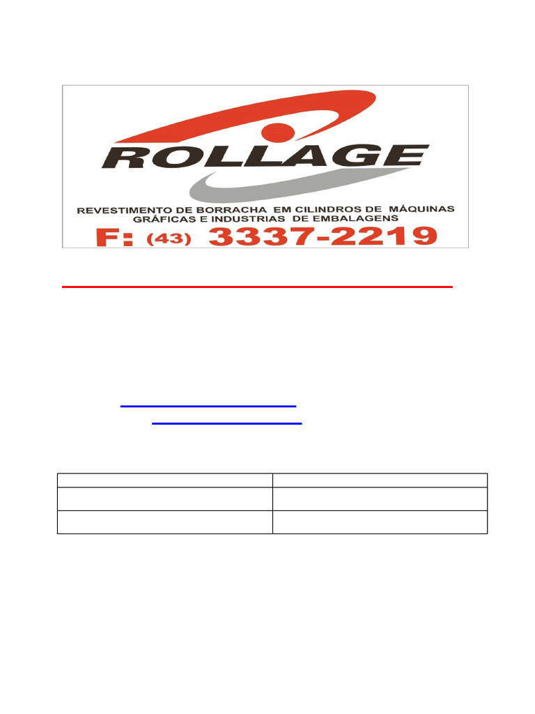 DADOS CADASTRAIS ROLLAGE CLIENTE | PDF