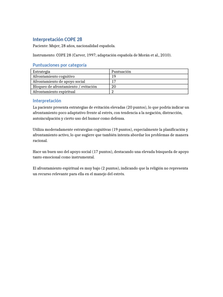 Interpretacion COPE28 | PDF