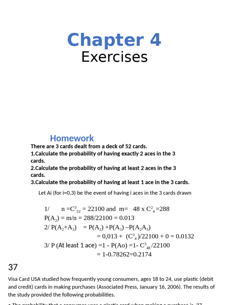 Chapter 4 Exercises | PDF