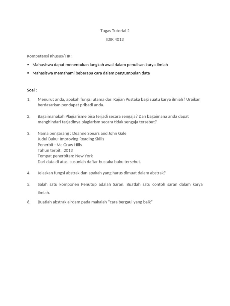 Tugas Tutorial 2 | PDF