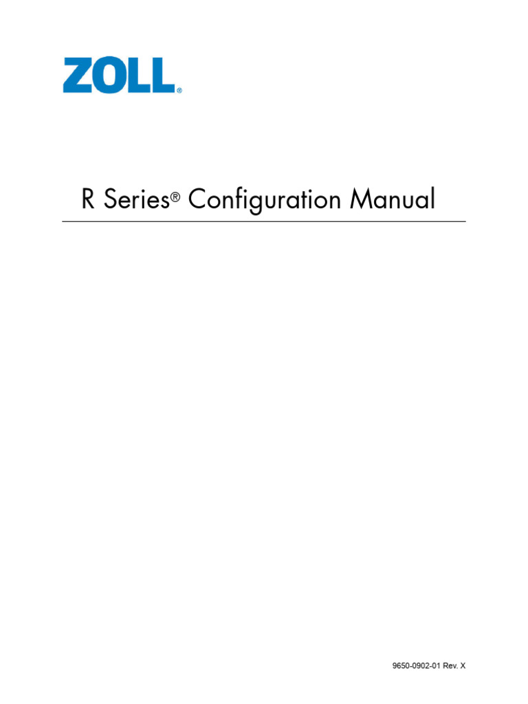 R Series Configuration Manual Overview | PDF | Cardiopulmonary ...