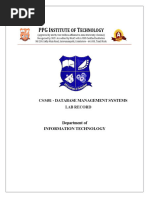 DBMS Lab Manual | PDF | Databases | Relational Model