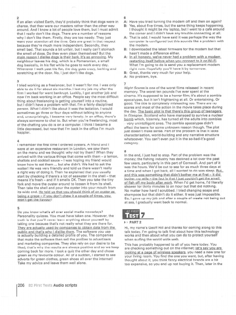Listening Test 7 Audioscript | PDF