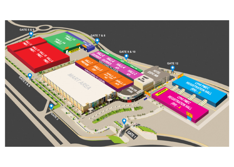 Overall Venue Layout CPHI PMEC India 2024 | PDF