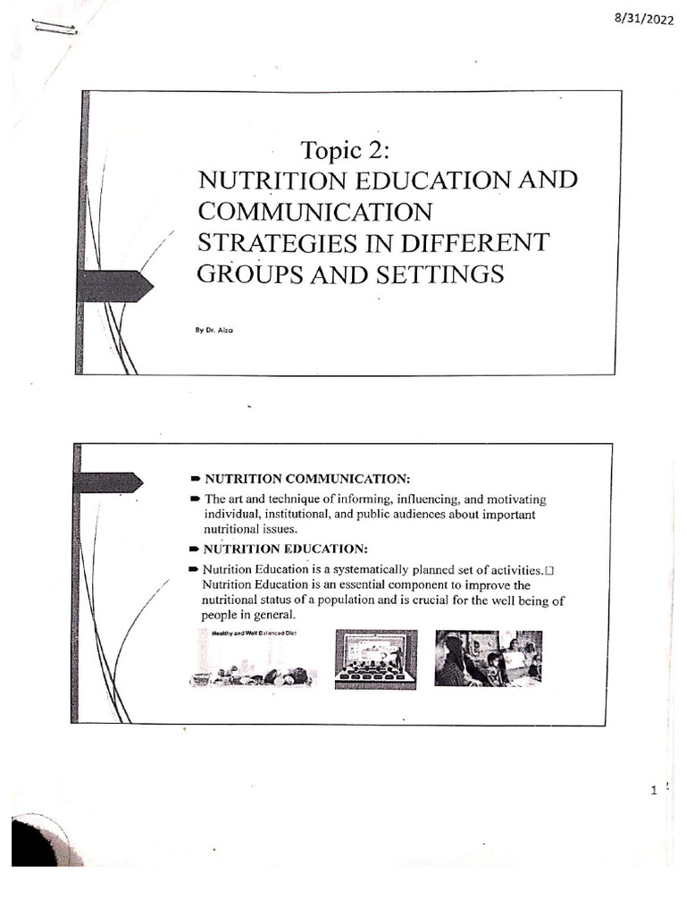 Strategies For Nutrition Education Pdf