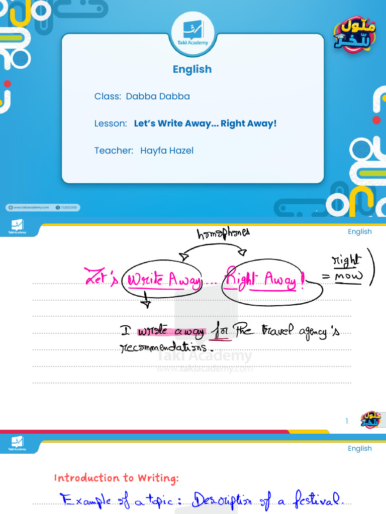 670bf0bd334e3 - Unit I - Let's Write Away... Right Away! (Correction ...